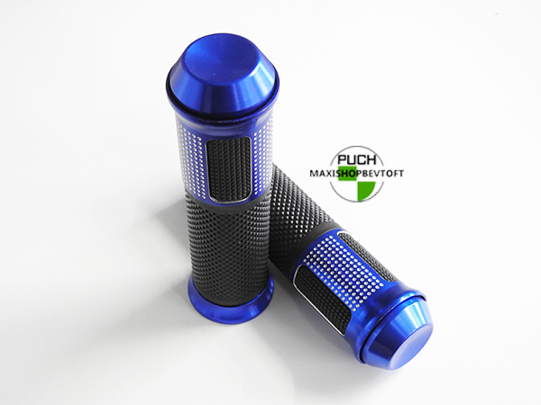 Håndtag gummi med aluminium blå - Danmarks bedste PUCH Maxi shop