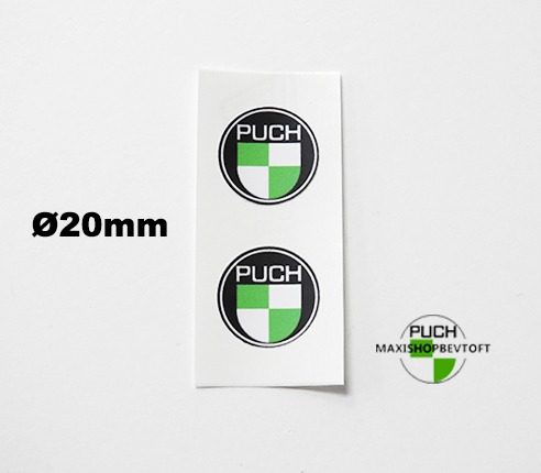 Ø 20mm klistermærke PUCH logo - Danmarks bedste PUCH Maxi shop